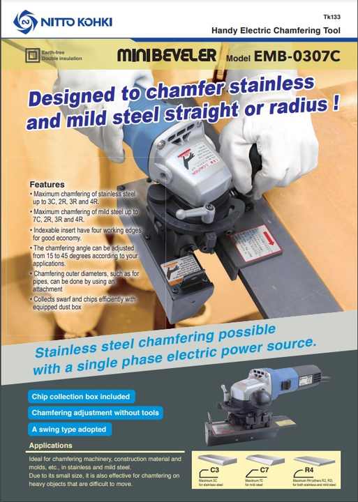 Handy Electric MINI BEVELER Model EMB-0307C Pipe Chamfering Machine for ...