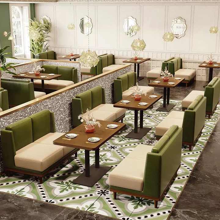 Modern Industrial Custom Fast Food Cafe Restaurant Chair Booth Set ...