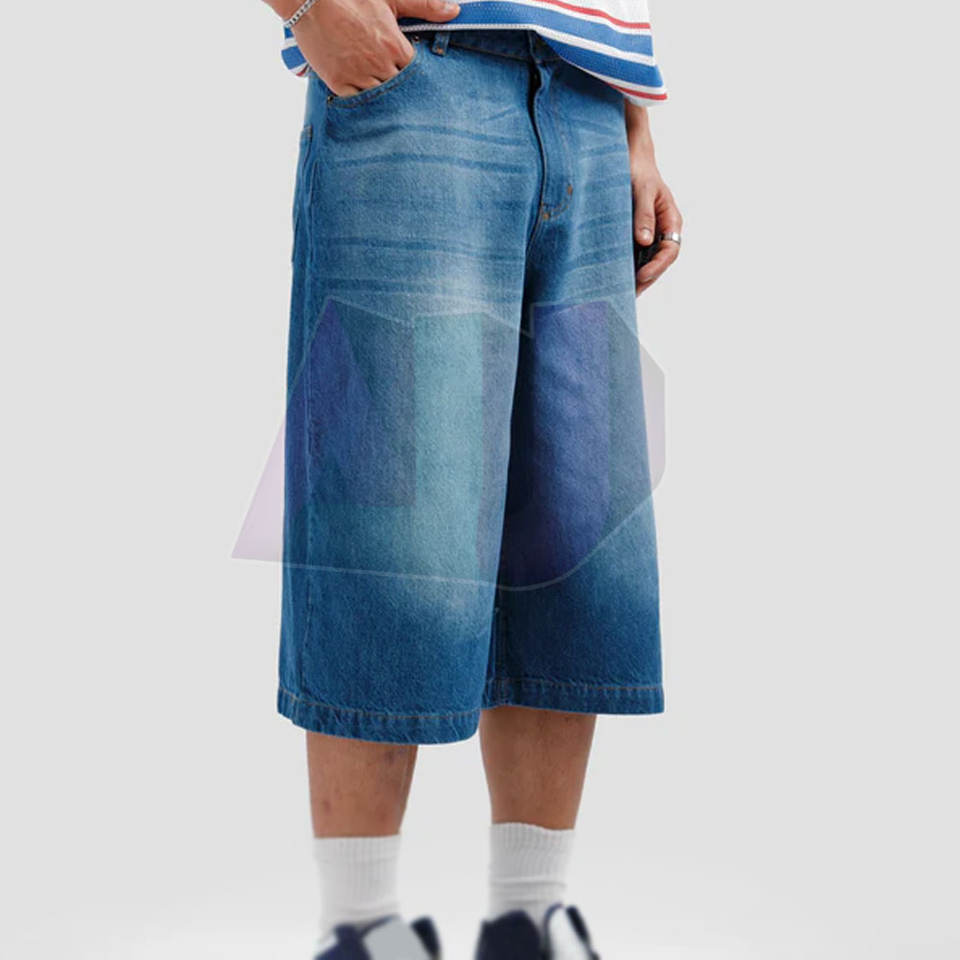 High Quality Men's Straight Mid Waist Casual Jeans Jorts Breathable 100 ...