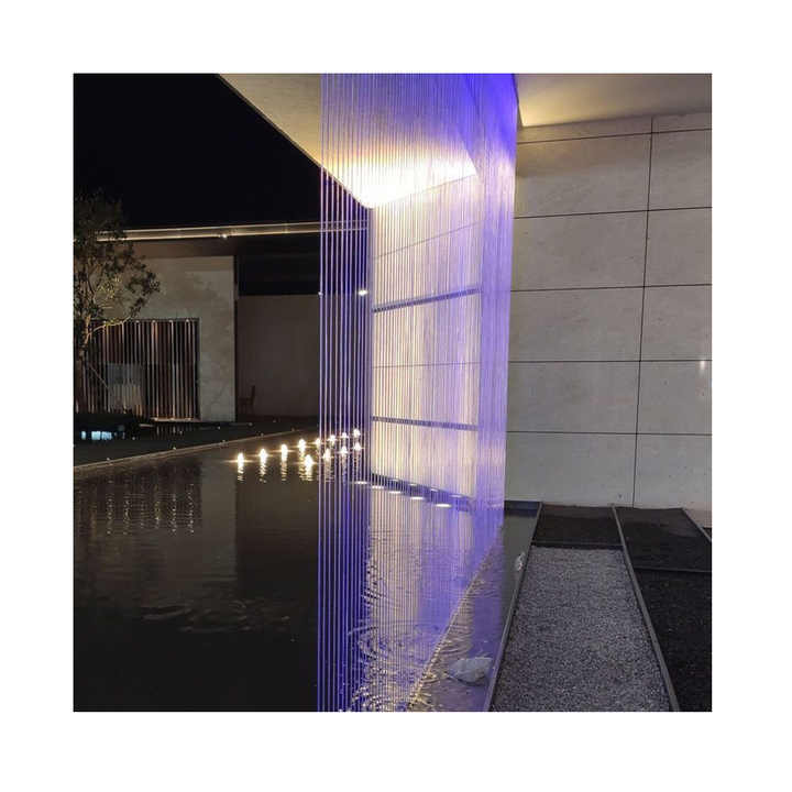 Modern Indoor Rain Curtain Wall Waterfall Fountain Stone and Stainless ...