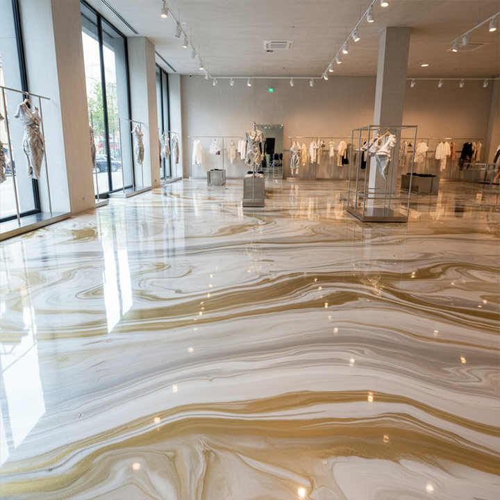 Free Sample Metallic Art Epoxy Floor Coating DIY 3D Epoxy Floor Self ...