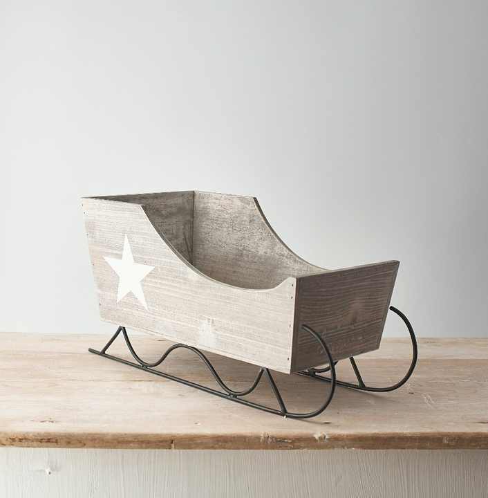 Wooden Material Unique Shape Christmas Sleigh Fancy Style Handmade Hot ...