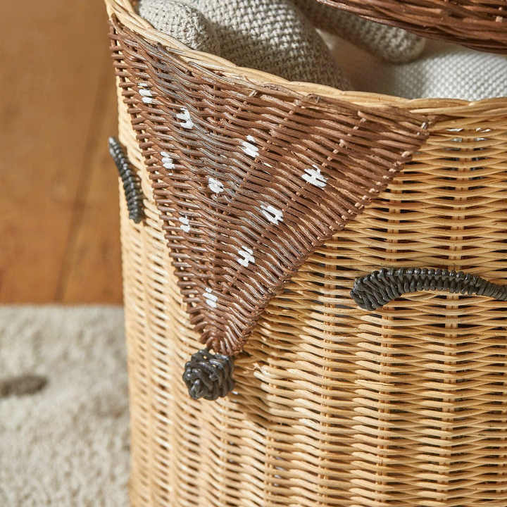 Rattan Fox Design Storage Wicker Basket Rattan Kid Storage Kids Storage ...