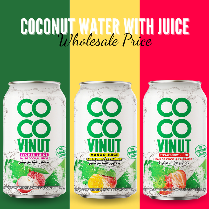 330ml Coco for Vinut 100% Pure Coconut Water Lychee Juice Free Sample ...