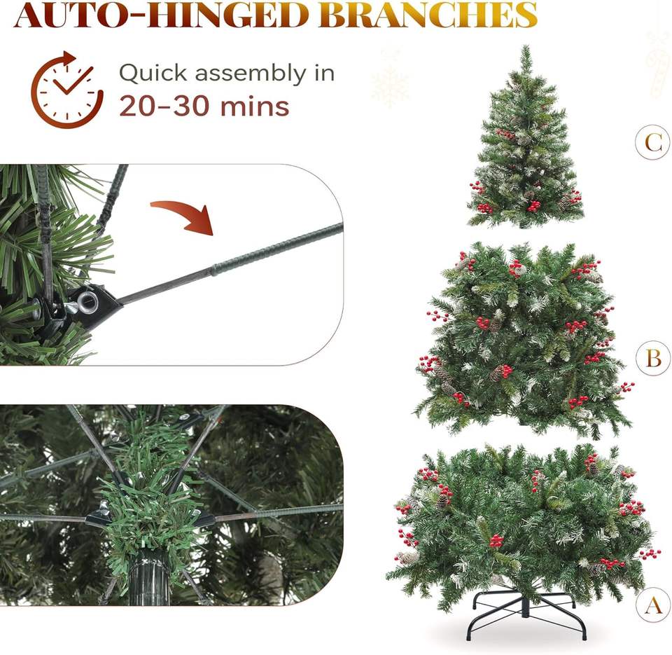 Classical Artificial Full PVC Christmas Tree Home Decoration 225cm New ...