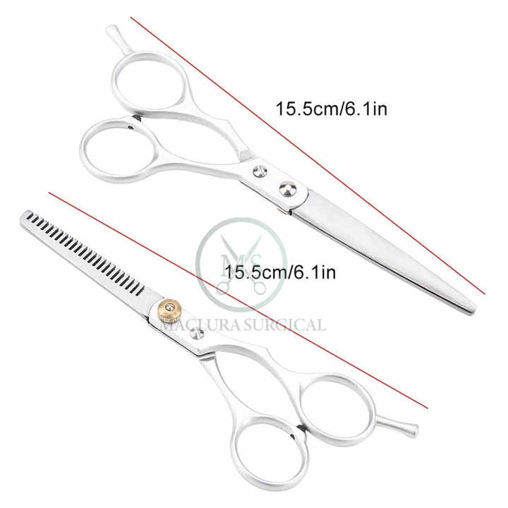 Premium Barber Hair Cutting Scissors Ergonomic Handle Stainless Steel ...