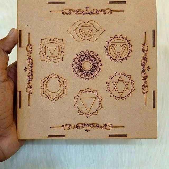 Wholesale Crystal Seven Chakra Engraved Reiki Set With Wood Box:Reiki ...