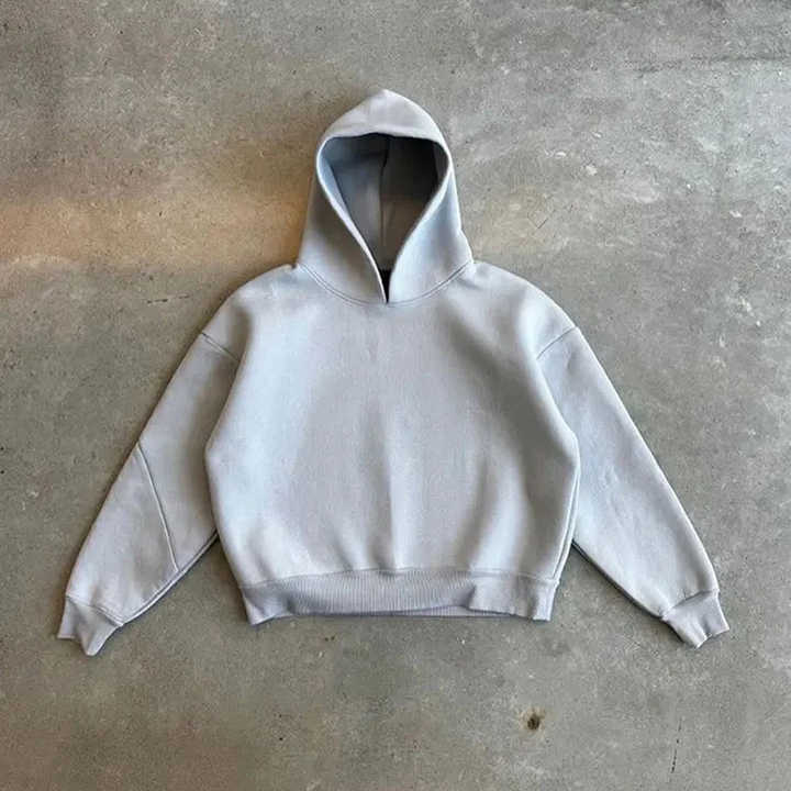 Heavy Thick 500 400gsm Boxy Blank Hoody Men Cotton Fleece Custom Hoodie ...