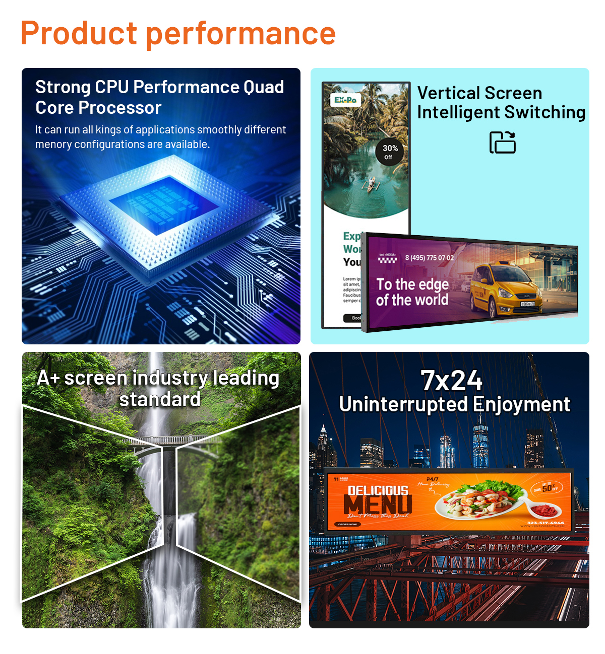 48 Inch Android Digital Advertising Stretched Bar Lcd Best For Digital Marketing Displays - Buy ...