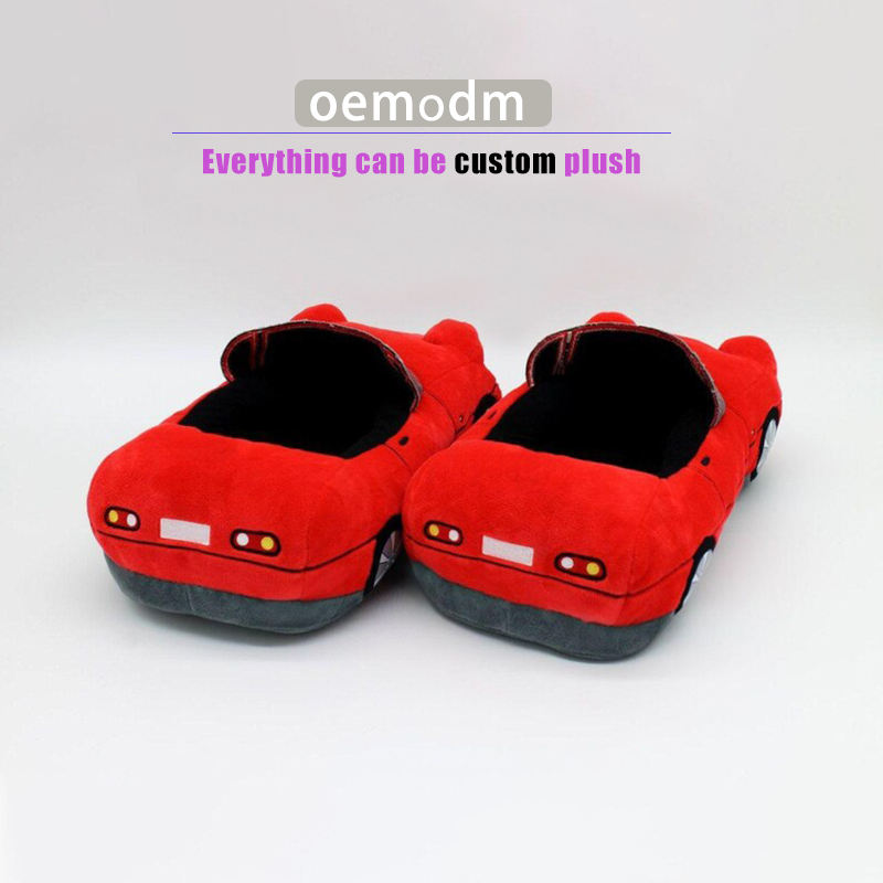 OEM Factory Custom Cozy Home Cotton Plush Car Slippers Novelty Stress ...