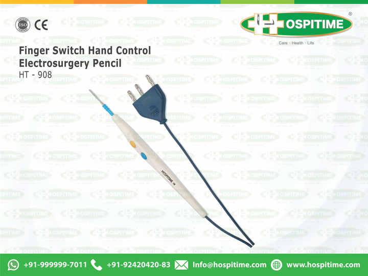 Hospital Finger Switch Hand Control Electrosurgery Pencil For Hospitals ...