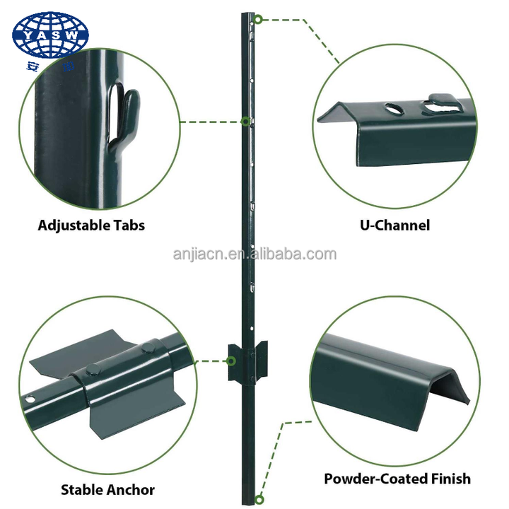 Steel Fence Light Duty U-Post American Standard Vineyard U Fence Post ...