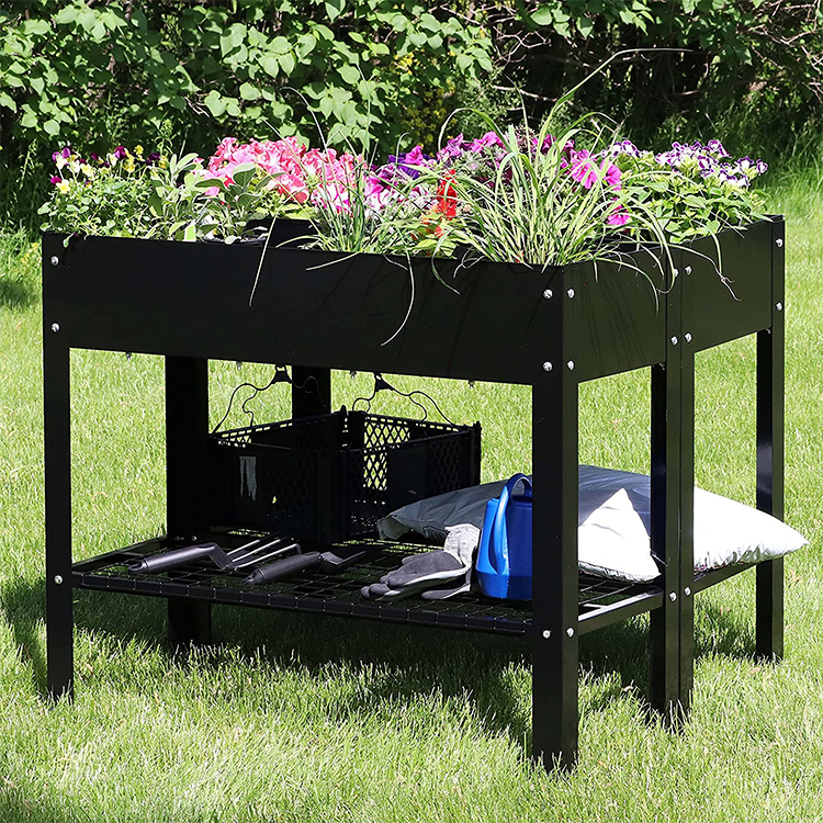 JH-Mech Galvanized Raised Garden Bed Outdoor Large Metal Elevated ...