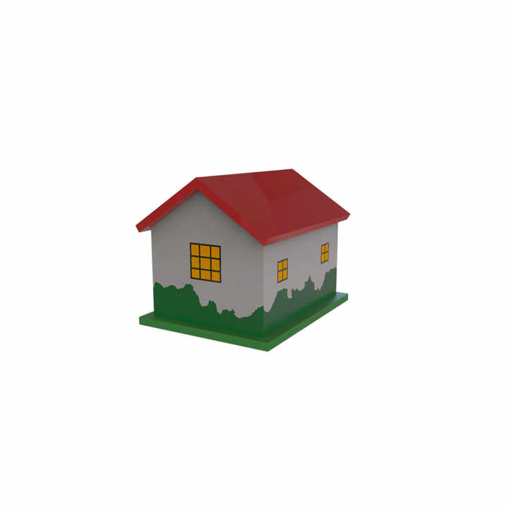 Wooden Money Bank House 3D Cottage Shaped Coin Storage Box Decorative ...