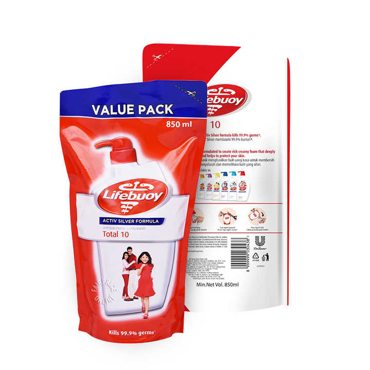 Most Popular 850ml Lifebuoy Total 10 Shower Gels Refill Pack with Rich ...