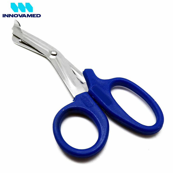 INNOVAMED Surgic Scissor Blue Handle EMT Bandage Trauma Scissors 5.5 ...