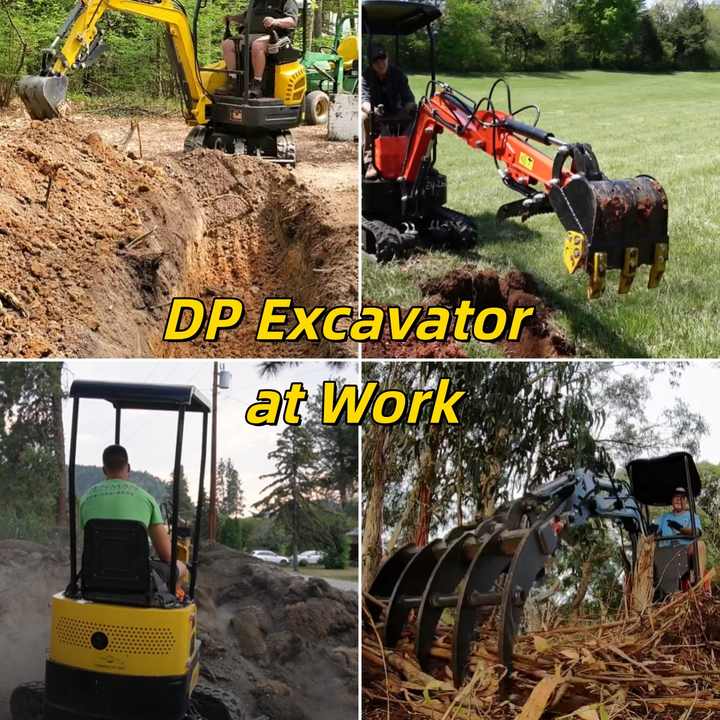 DP-10Pro 1Ton 1t CE Certified Mini Excavator Hydraulic pilot Mini ...