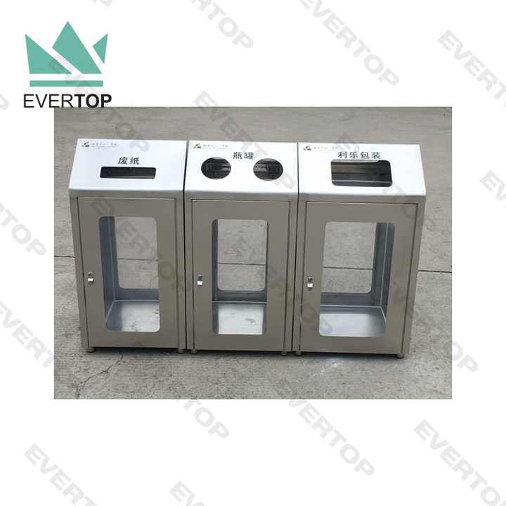 SD-17B Clear Panel Dustbin Litter Bin Clear Trash Can Transparent ...