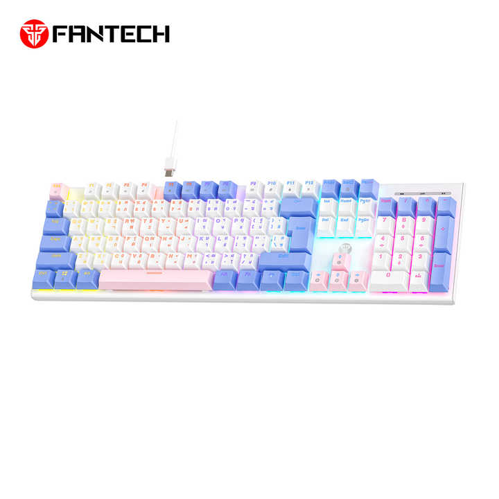 Fantech ATOM104 MK889S Red Blue Gaming Keyboard Switch Wired Full Keys ...