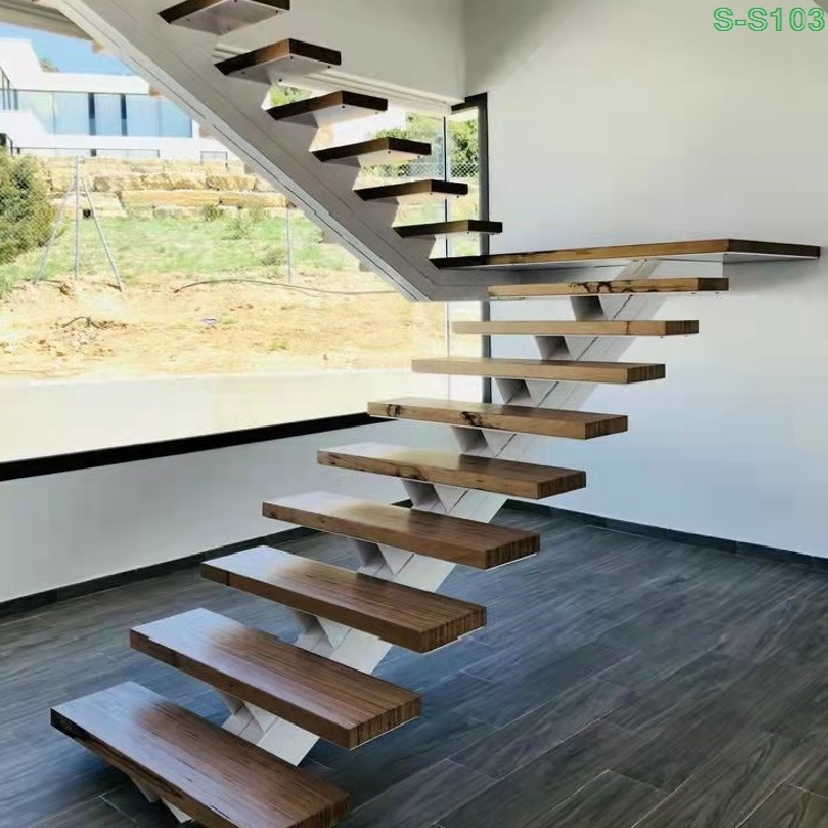 Modern Design Column Rubber Stair Tread Wood Iron Stairs - Buy Stair ...