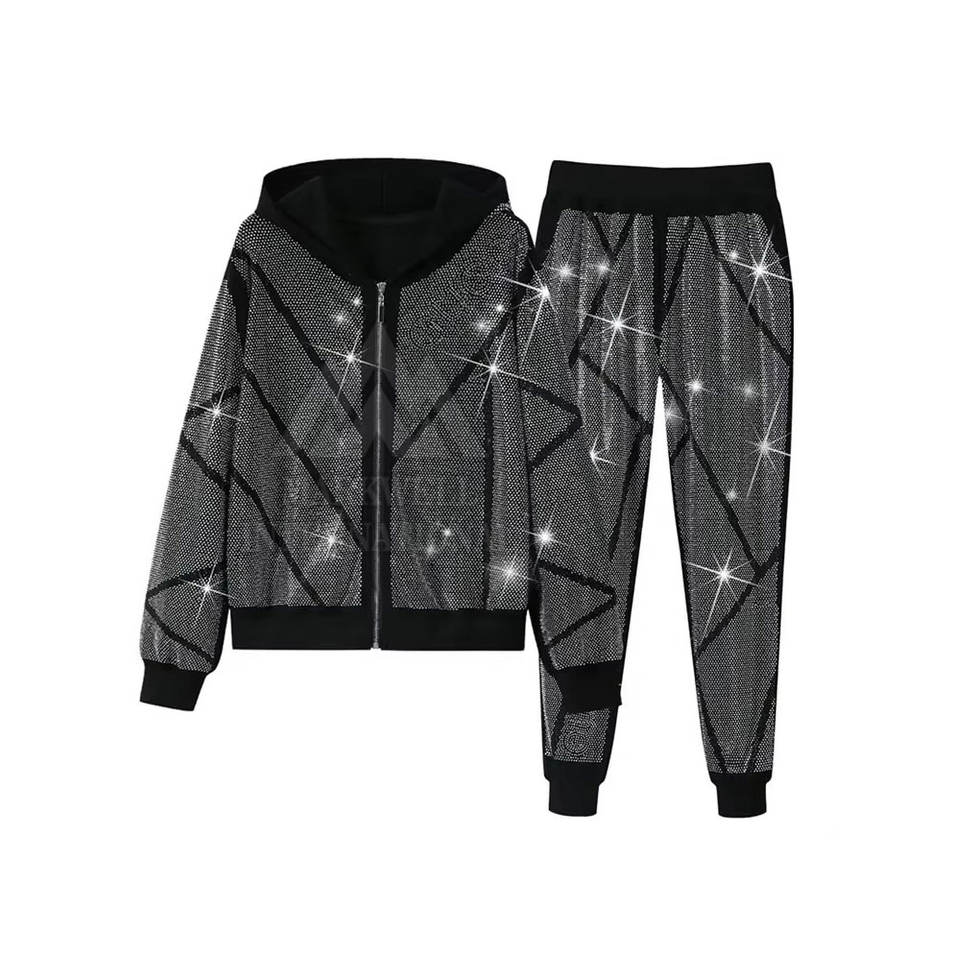 Best Quality New Style Men Rhinestone Tracksuits Custom Made Summer ...