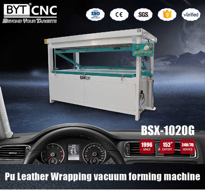 Pu Leather Wrapping Vacuum Forming Machine for Signs & Car Dashes