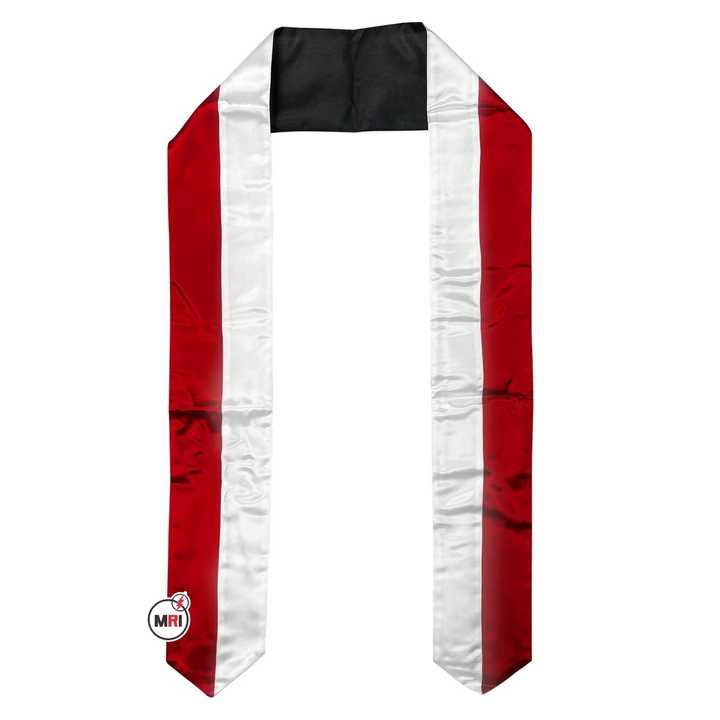 White Sublimation Blank Plain Logo Graduation Satin Stoles Sash ...