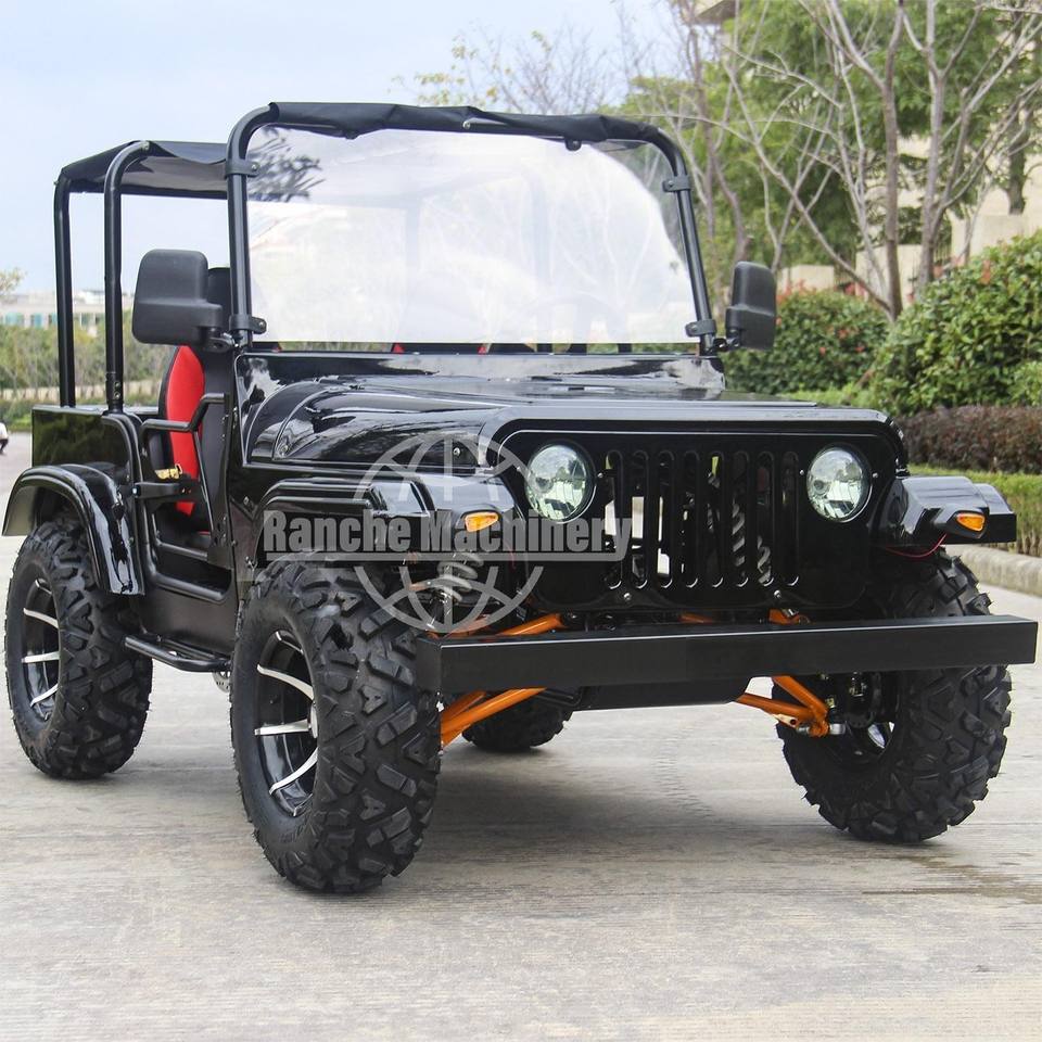 RC Black Mini Jeep ATV off Road Utility Vehicle 4x4 with Soft Top and ...
