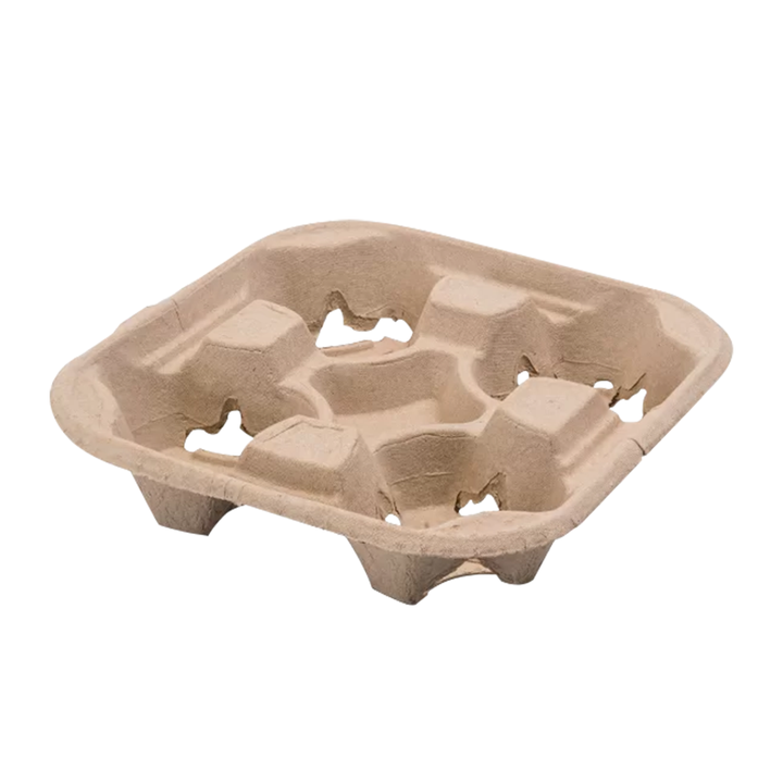 Eco-friendly Paper Pulp Coffee Trays - Sustainable & Reusable