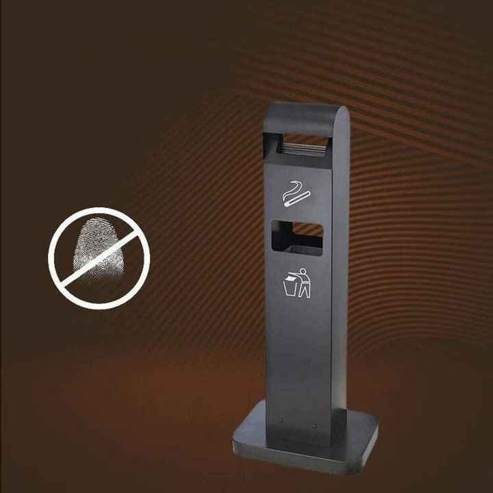 Outdoors Standing Ashtray Garden Garbage Can Stainless Steel Pillar ...