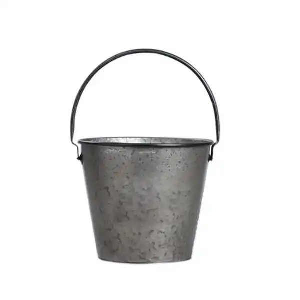 Most Selling Iron Galvanized Metal Pail Bucket With wire Handle Round ...