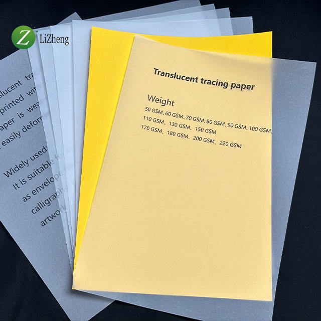 Custom A4 Parchment Clear Translucent Yellow Tracing Paper Uncoated ...