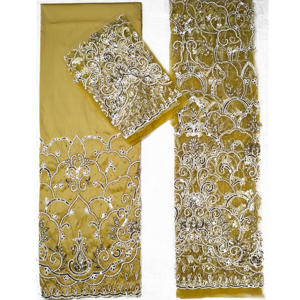 Verified Supplier Nigerian Wrapper Dress High-Quality Silk Fabric ...