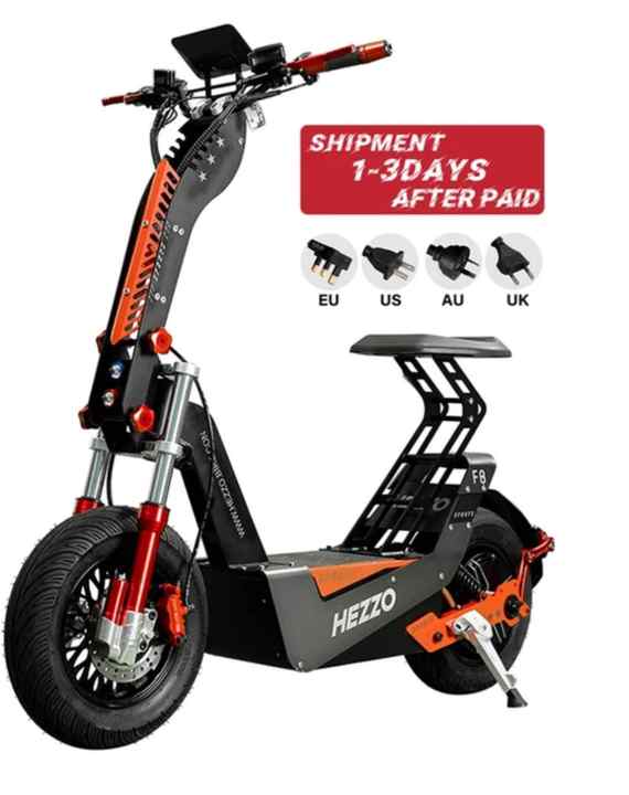 2024 Hezzo F8 Nfc Fast Off Road Escooter 16 Fat Tire 72v 8000w 50ah