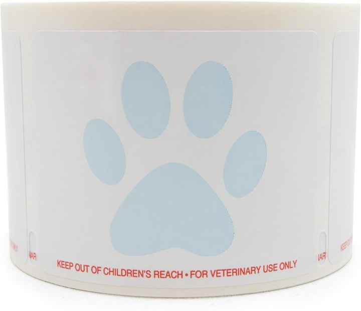 Reusable Vet Prescription Labels 500 Labels/Roll, White 2-3/4" X 2-1/8 ...