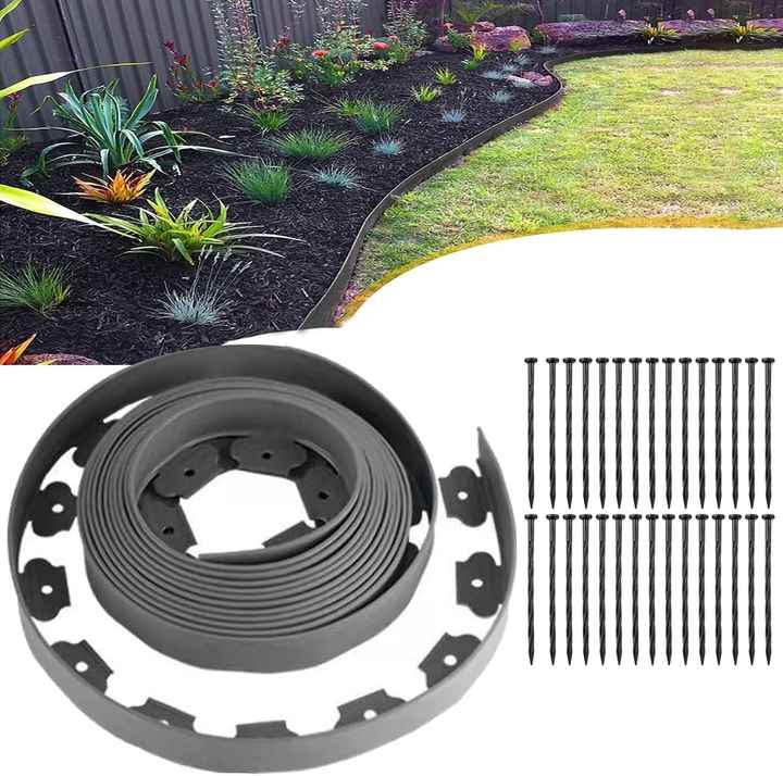 Horticultural Landscaping Lawn Stone and Grass Isolation Belt Plastic ...