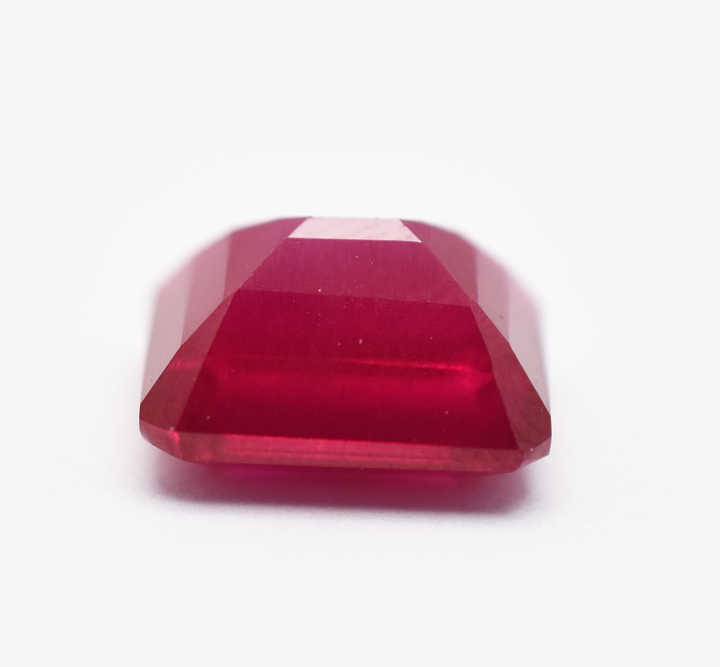 Lab Ruby Octagon Gemstone Opaque Emerald Cut Sizes 11X9 mm 12X10 mm ...