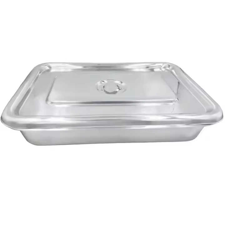 Stainless steel holloware surgical instrument tray medical utility tray ...