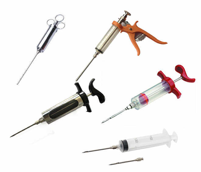 Continuous Feed Marinade Meat Injector Gun Pump with Hose