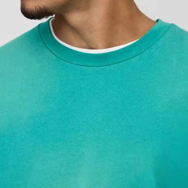 Long Sleeve Men Washed & Sun Faded Sweatshirt Pakistan Made Basics Men ...