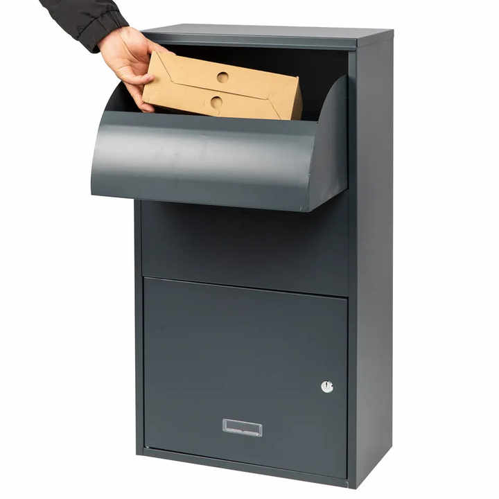 Lockable Wall Mounted Mailboxes Letterboxes Stainless Steel Metal ...