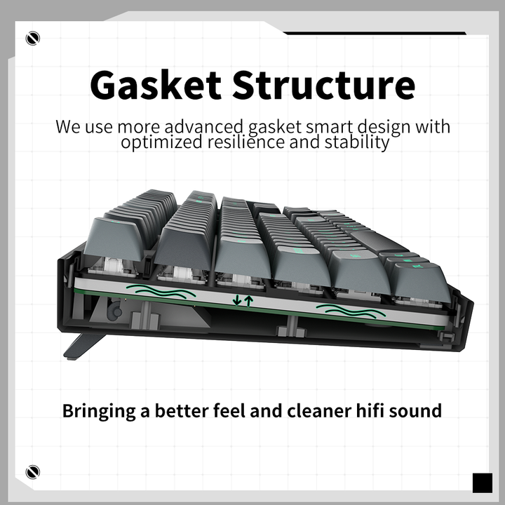 ZIFRIEND ZT104 Gaming Keyboard - Full Size, Backlit, Mechanical