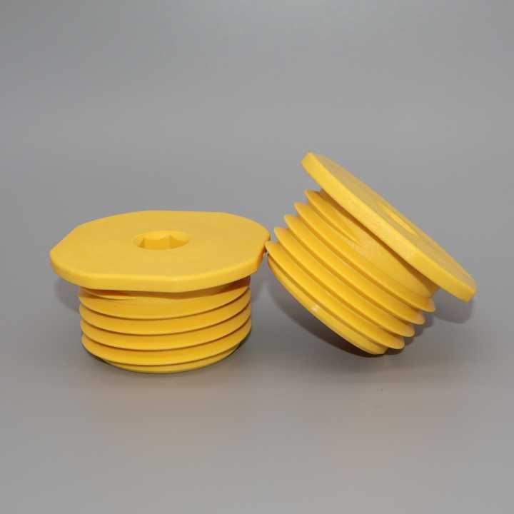 Male Threaded Nylon Cable Gland Screw End Cover Yellow Plastic Screw ...