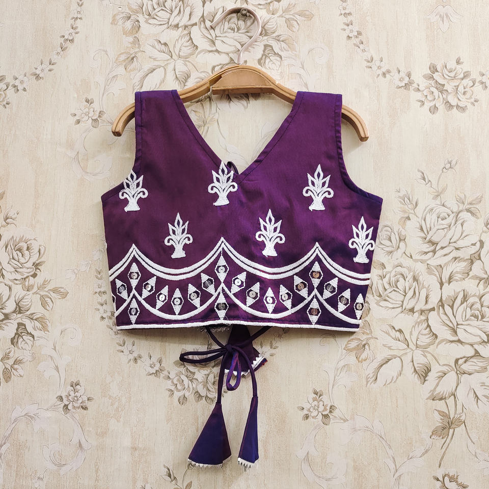 Shoryam Fashion Kids Ethnic Floor-Length Lehenga Choli Set | Purple ...