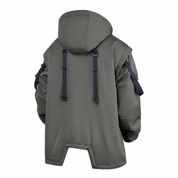 Trendy Men Techwear Jacket Fashion Tactical Windproof Streetwear Coat ...