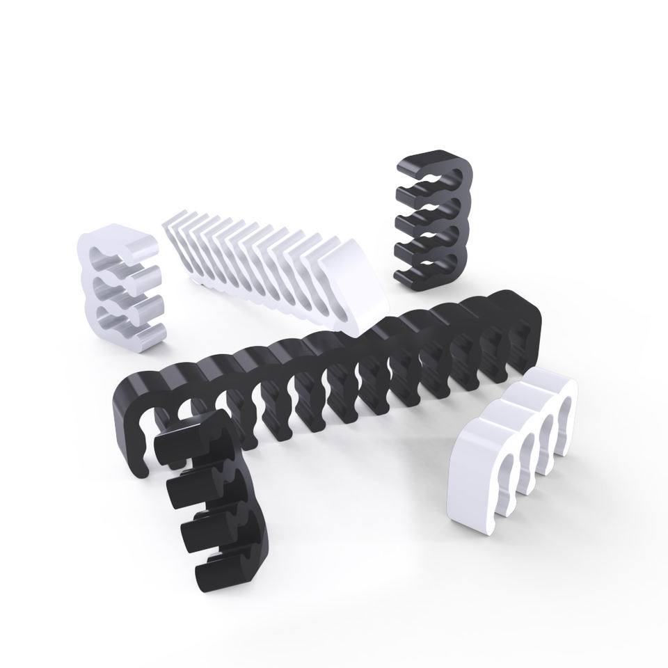 Multi-Color computer Cable comb Kit | Plastic Harness Combs for 6/8/12 ...