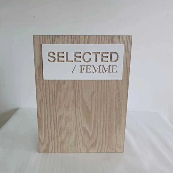 Natural Wooden Display Stand Tabletop Sign Holders L Type MDF Signs for ...
