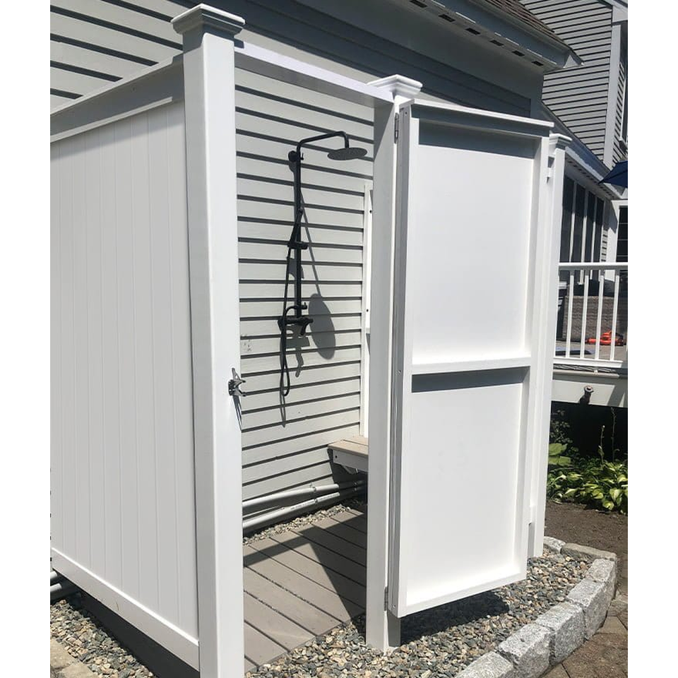 White PVC 83 Inch Outdoor Shower Enclosure For House Mount| Alibaba.com