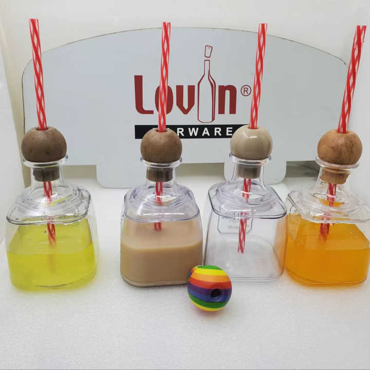 Patron Mini Plastic Clear Bottle - 375ML Tequila Souvenir