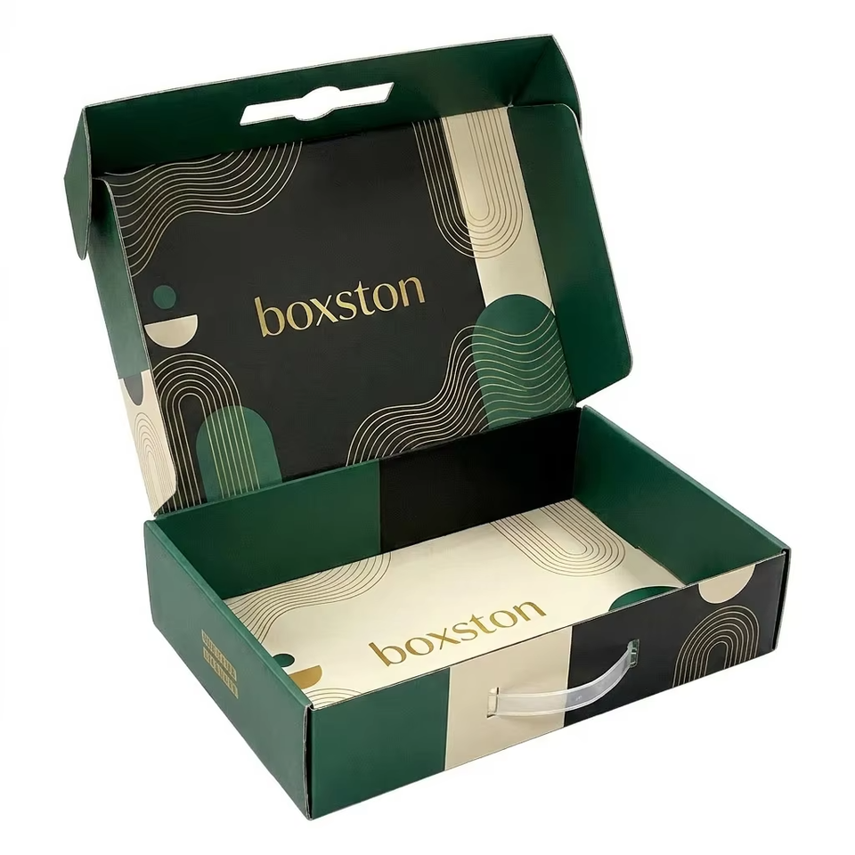 Custom Logo Printed Portable Cardboard Mailing Box with Handle Heavy ...